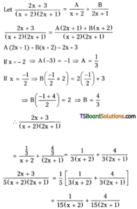 TS Inter Second Year Maths 2A Partial Fractions Important Questions - TS Board Solutions