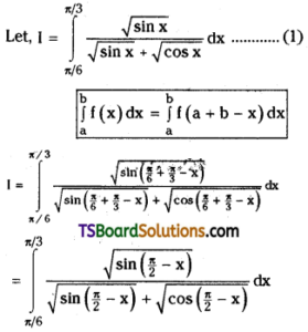 TS Inter Second Year Maths 2B Definite Integrals Important Questions Very Short Answer Type - TS ...